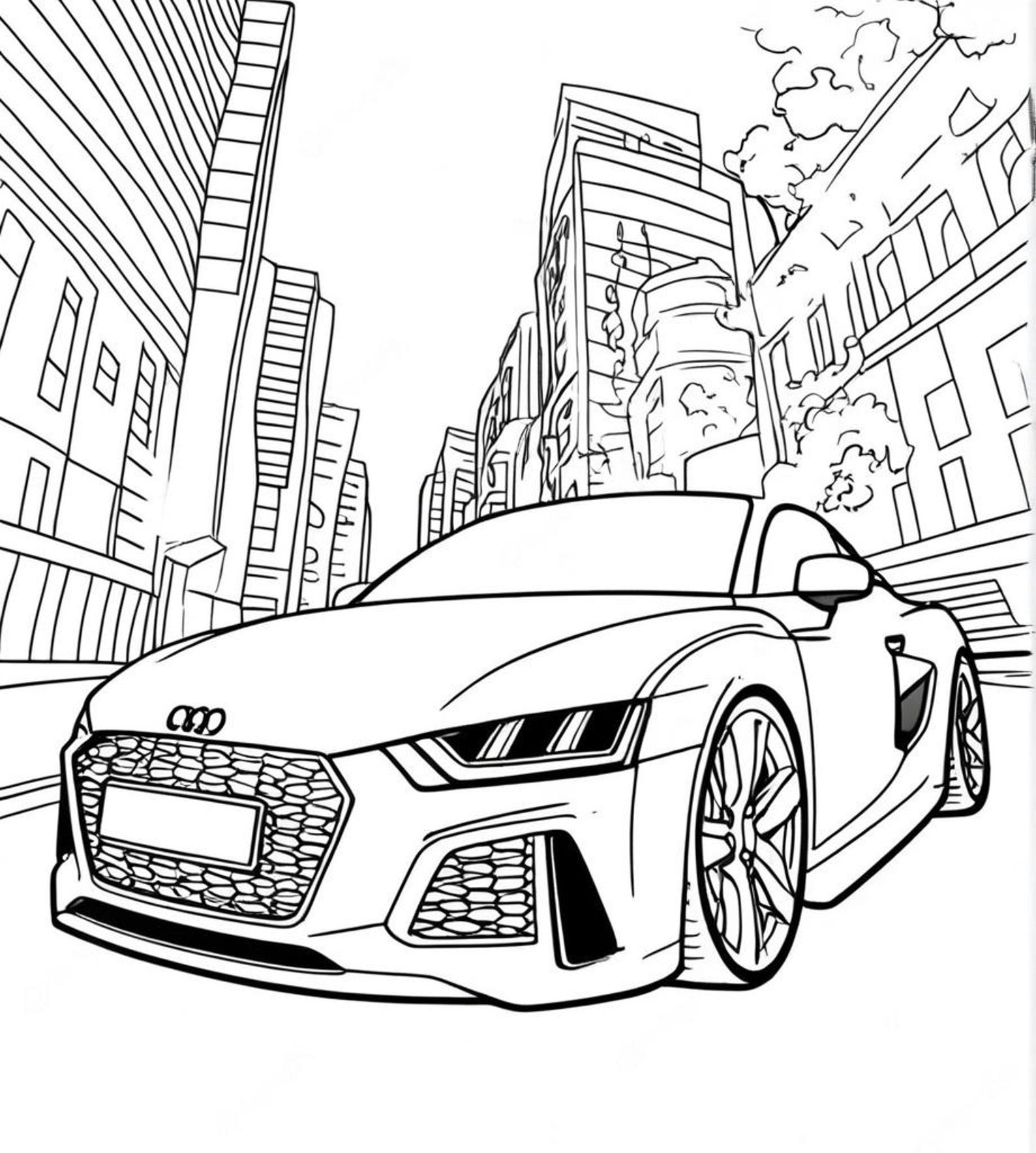 Audi Coloring Book 45 Pages: Fun and Educational Activity, Printable ...