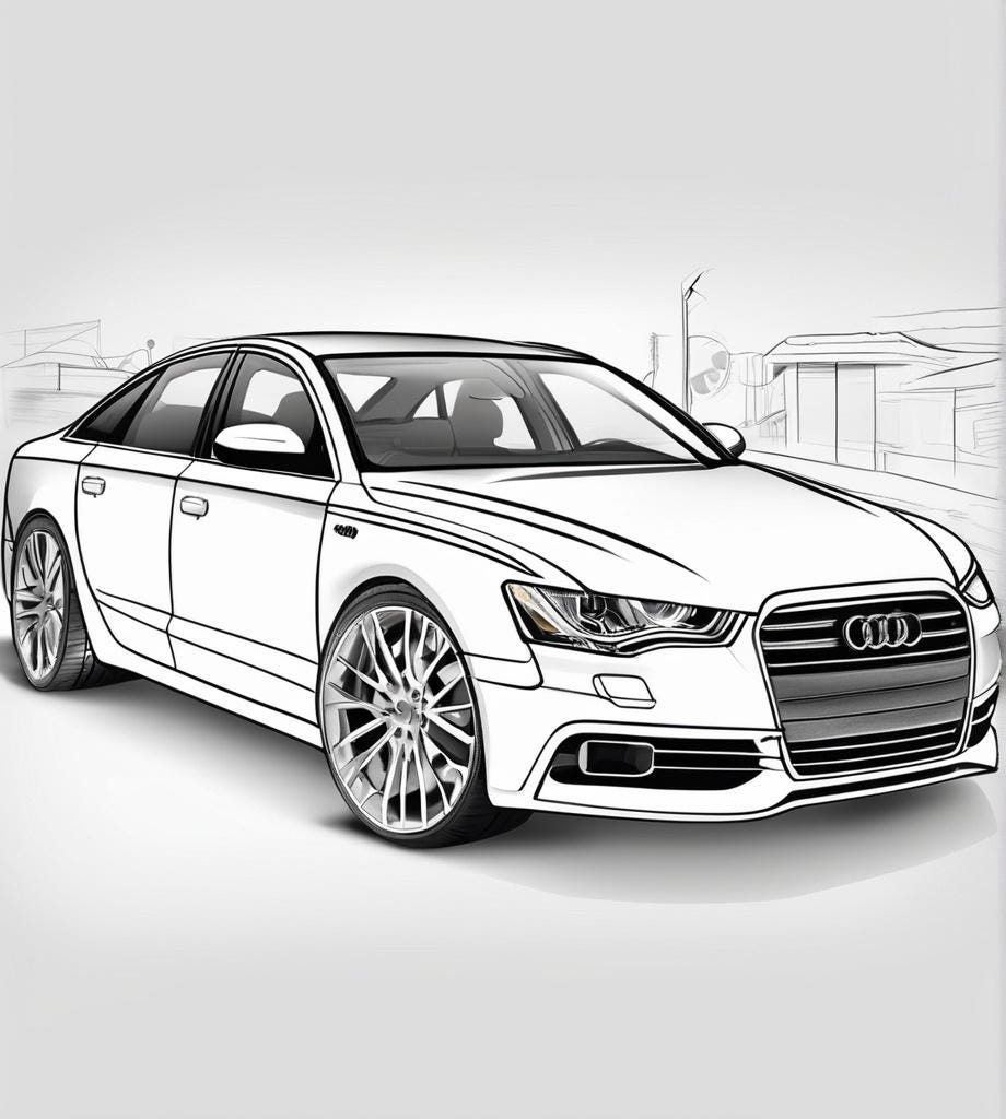 Audi Coloring Book 45 Pages: Fun and Educational Activity, Printable ...