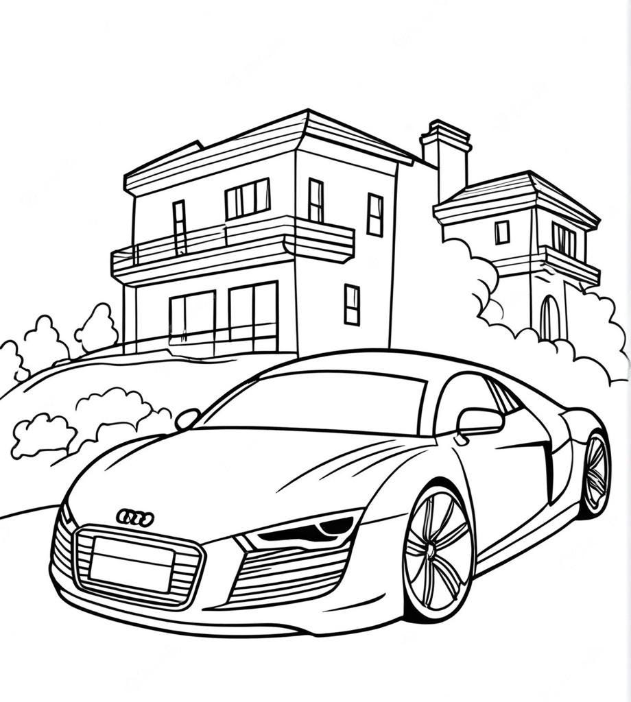 Audi Coloring Book 45 Pages: Fun and Educational Activity, Printable ...