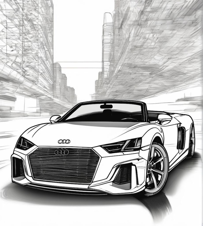Audi Coloring Book 45 Pages: Fun and Educational Activity, Printable ...