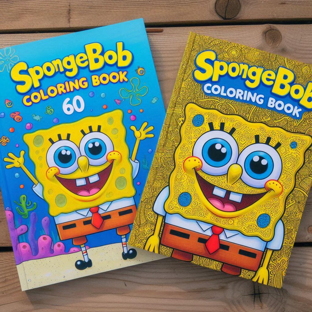 Sponge Bob Coloring 60 Pages Mega Package: Fun and Educational Activity ...