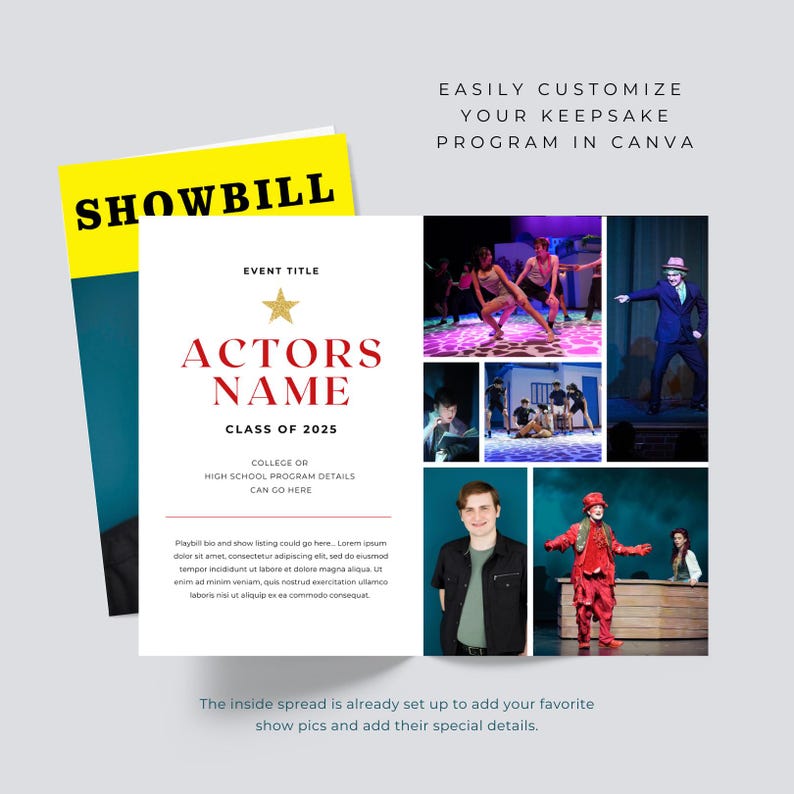 Customizable Keepsake Playbill-style Theatre Program Canva Template - Etsy