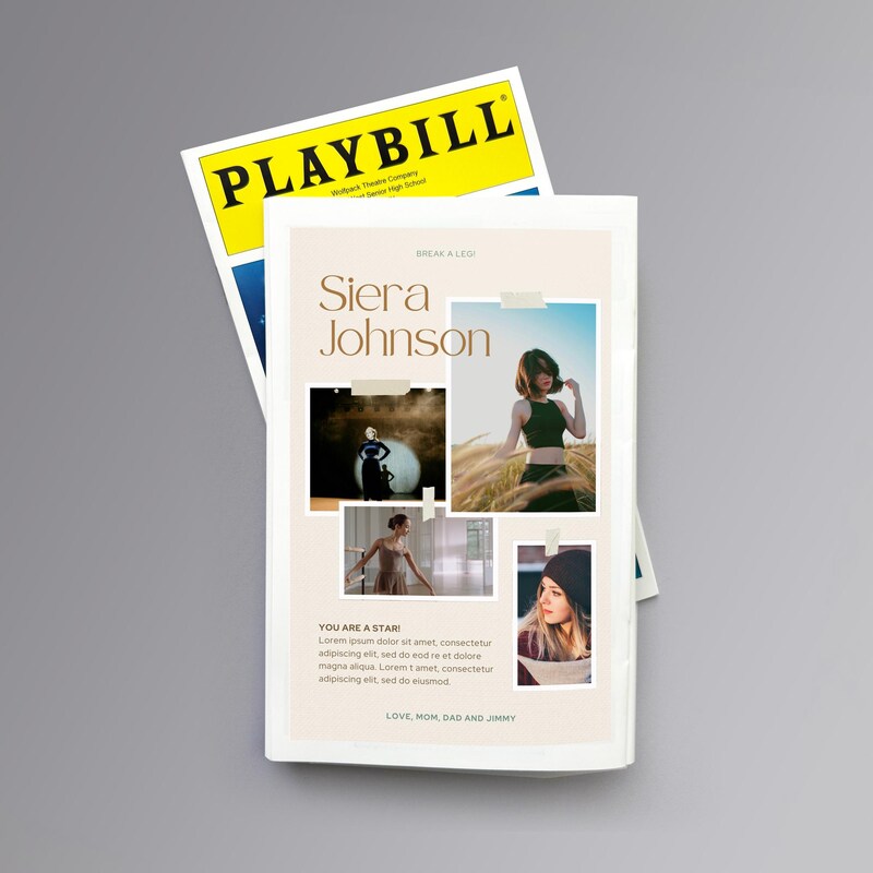 Playbill Ad Template - Etsy