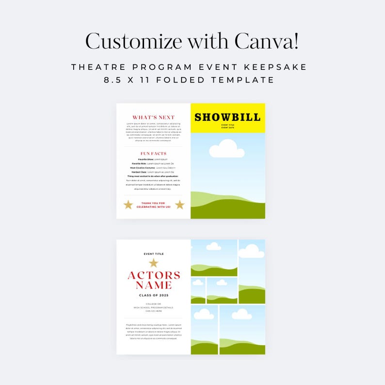 Customizable Keepsake Playbill-style Theatre Program Canva Template - Etsy