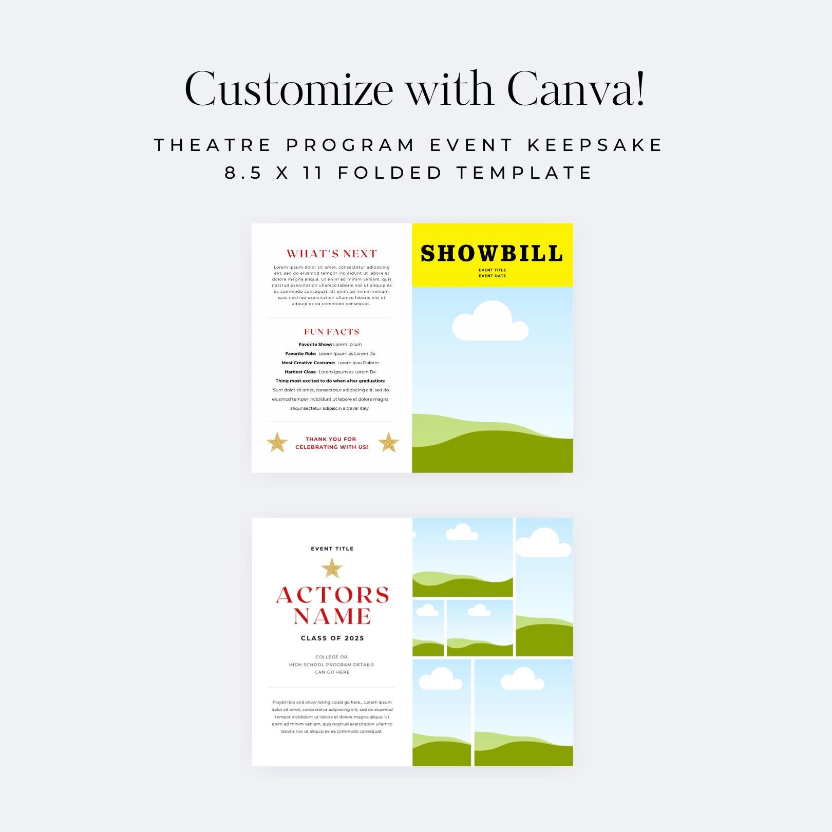 Customizable Keepsake Playbill-style Theatre Program Canva Template - Etsy