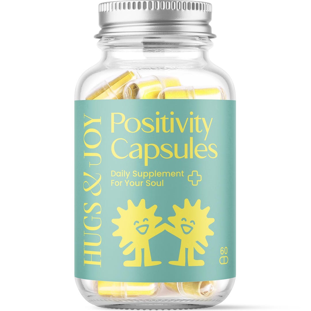 Hugs & Joy Positivity Capsules in a Bottle - 60 Empowering Messages for ...