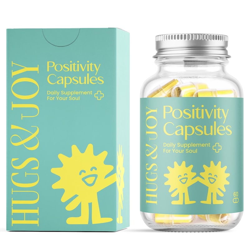 Hugs & Joy Positivity Capsules in a Bottle - 60 Empowering Messages for ...