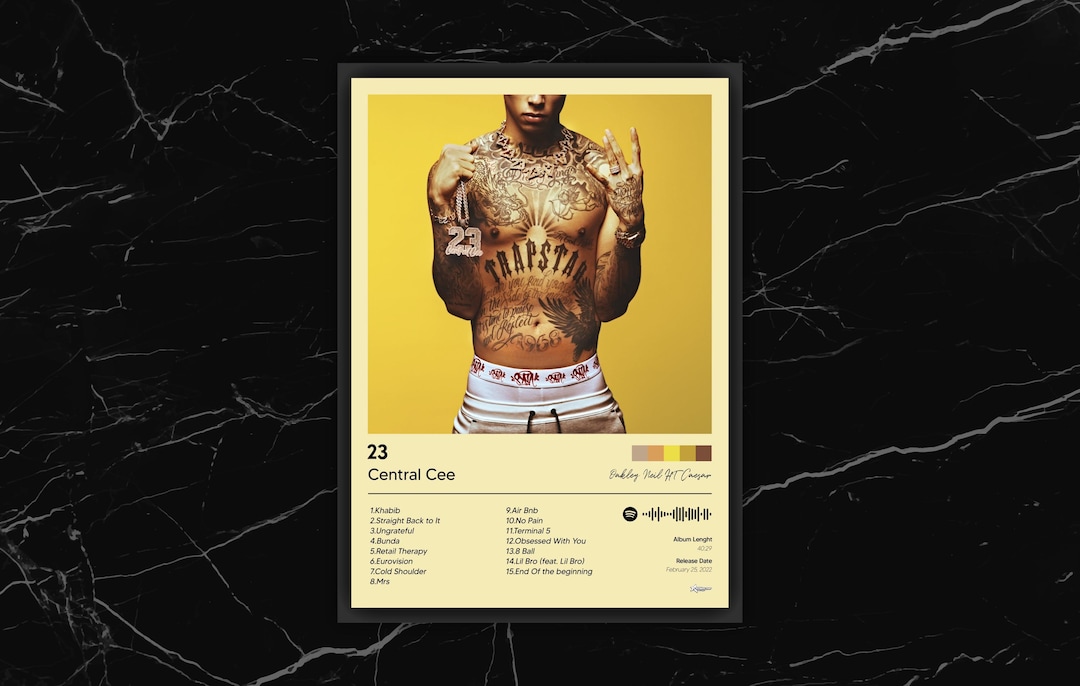 Central Cee 23 Album Cover Poster High-quality Print, Vibrant Colors ...
