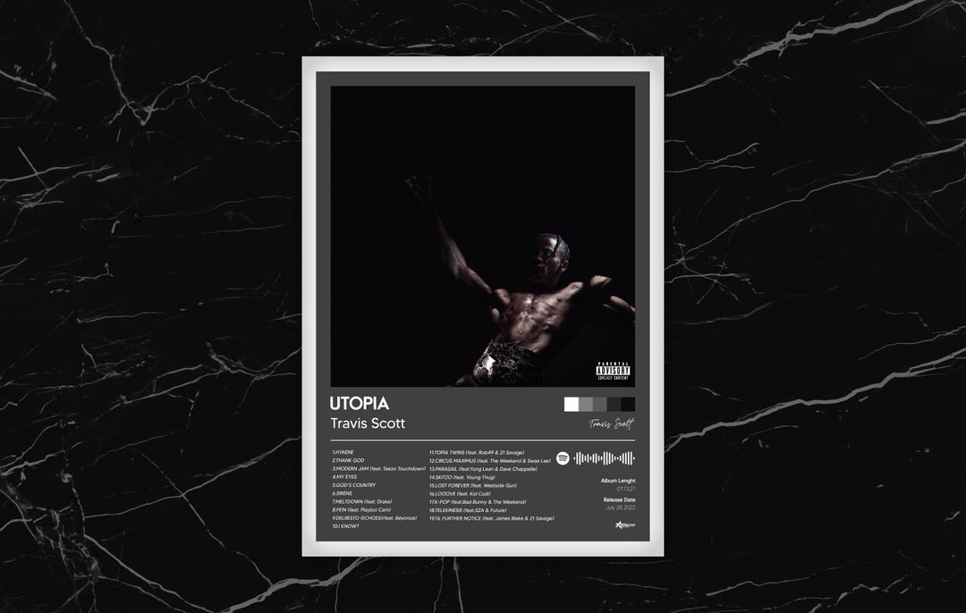 Travis Scott Utopia Album Cover Poster High-quality Print, Vibrant ...
