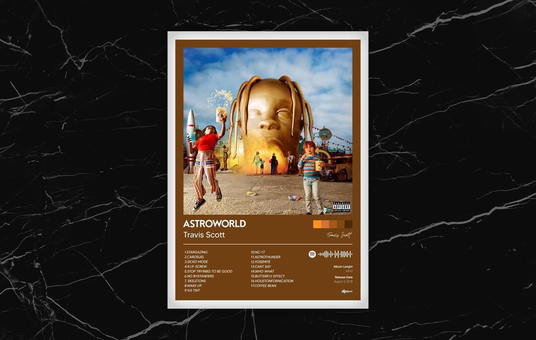 Travis Scott ASTROWORLD Album Cover Poster High-quality Print, Vibrant ...