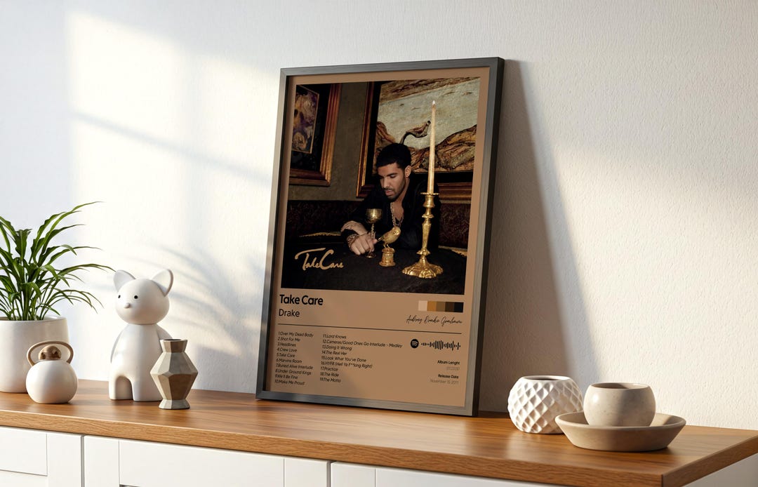 Drake - Take Care Album Cover Poster - Aesthetic Music Wall Art ...