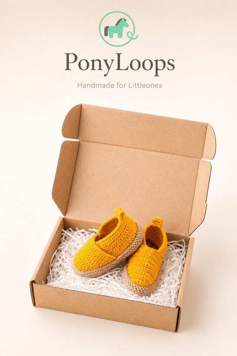 Yellow Crochet Baby Espadrilles – 100% Mercerized Cotton, Spanish Style ...