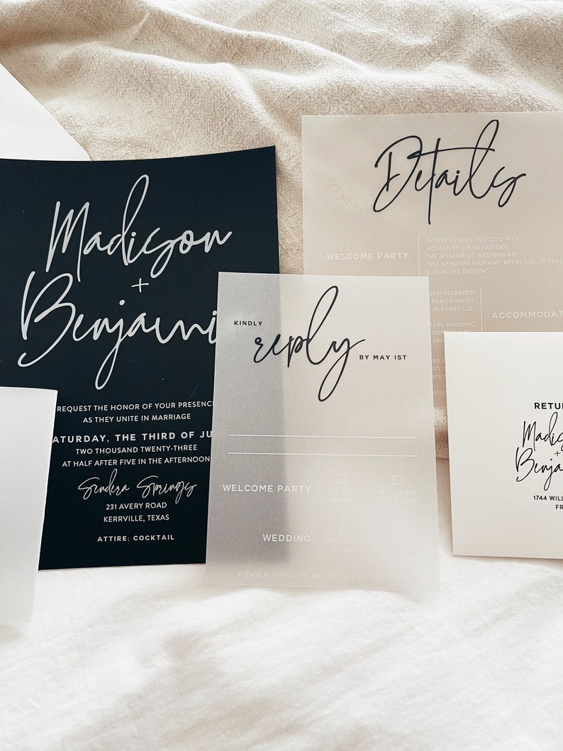 Madison Wedding Invitation Suite Customizable - Etsy
