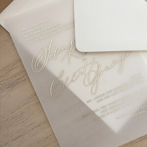 Vellum Insert Card for Wedding Invitations : Customizable - Etsy
