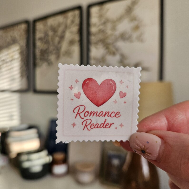 Romance Reader Sticker Set – Cute Vintage Postage Stamp Stickers for ...