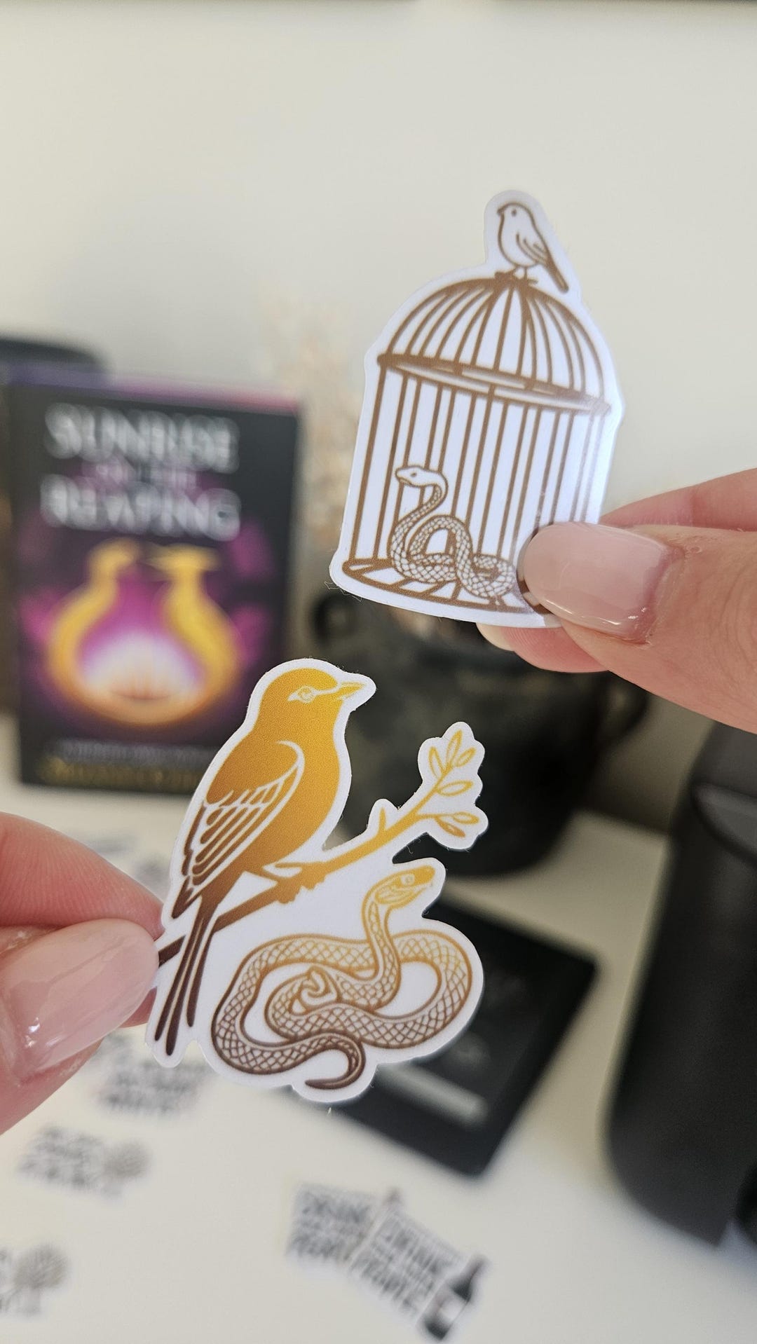 Hunger Games Sticker Set | Mockingjay & Snake Golden Design | Kindle ...