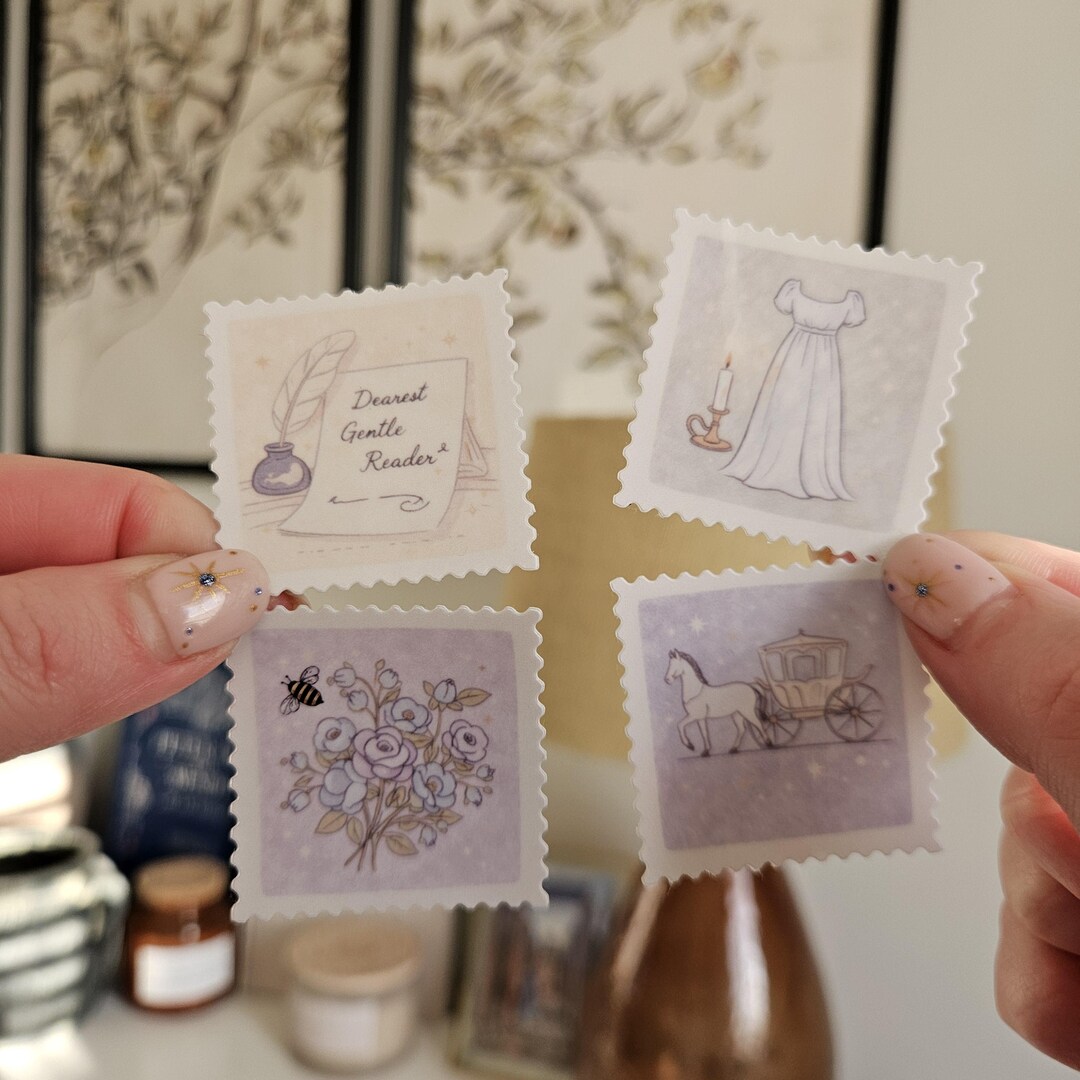 Bridgerton Inspired Regency Sticker Set – Cute Vintage Postage Stamp ...