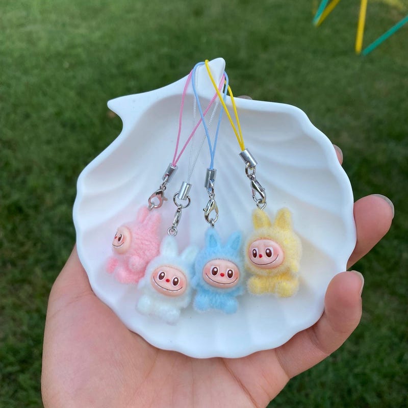 Pink and Yellow Labubu - Etsy