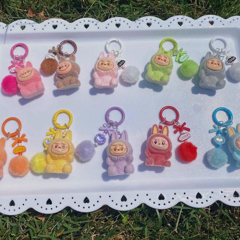 Pink and Yellow Labubu - Etsy