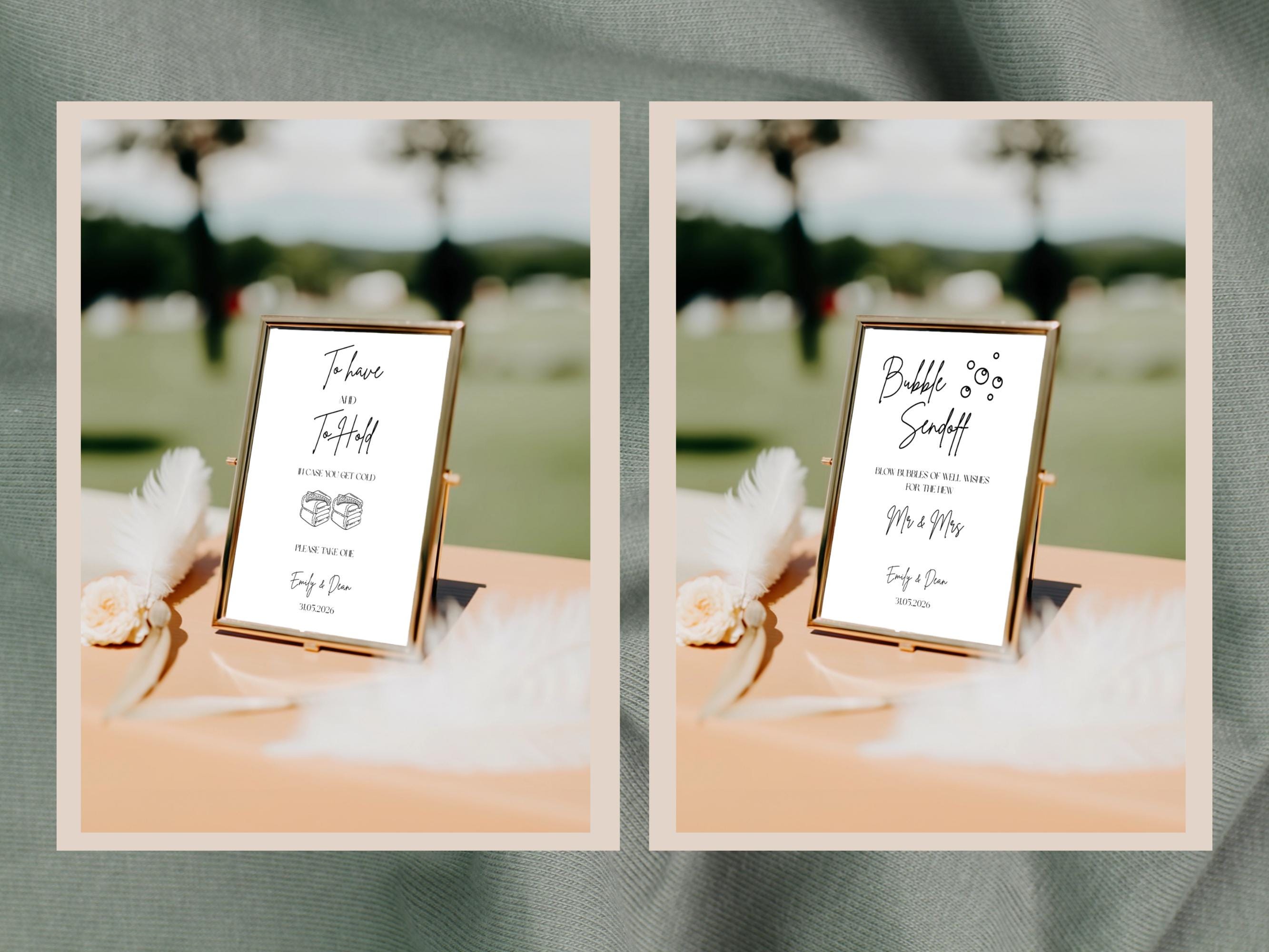 Modern Minimalist Wedding Sign Bundle, Wedding Signage Bundle, Editable ...