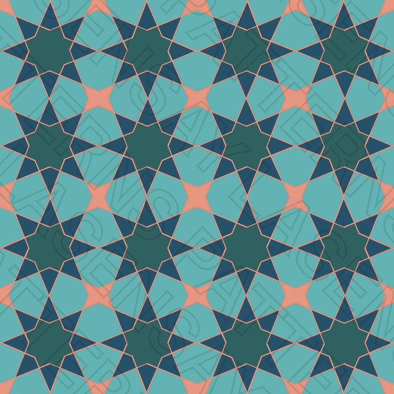 Seamless Moroccan Tile Pattern Bundle – Zellige (zelij) Mosaic Designs ...
