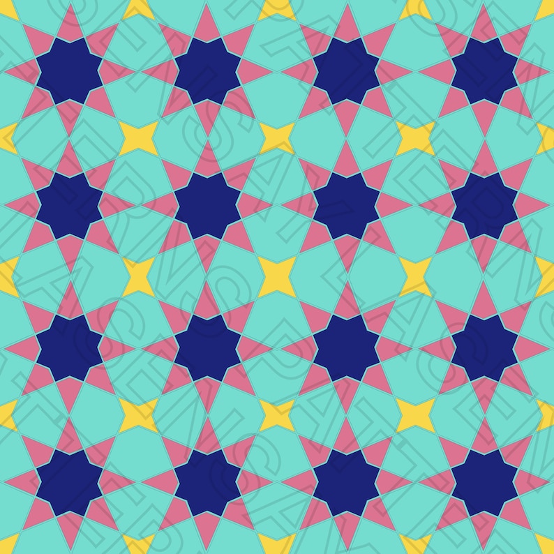 Seamless Moroccan Tile Pattern Bundle – Zellige (zelij) Mosaic Designs ...