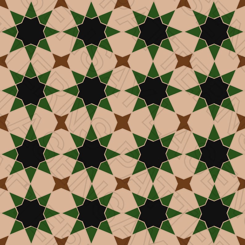 Seamless Moroccan Tile Pattern Bundle – Zellige (zelij) Mosaic Designs ...
