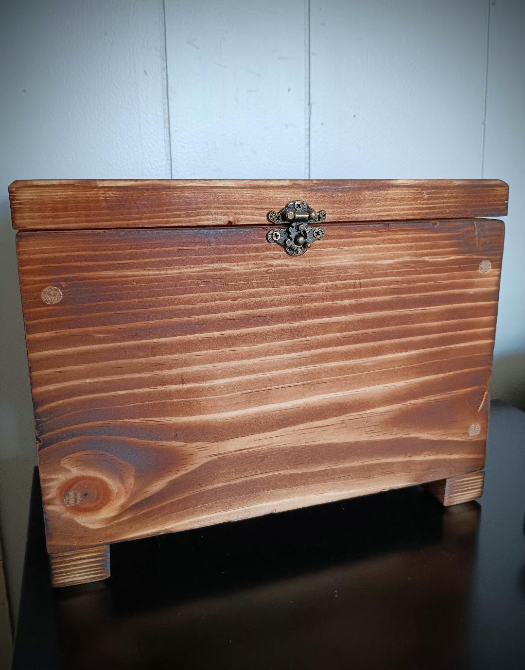 Wood Keepsake Memory Box, Deep Wood Box, Personalizable, Custom Pine ...