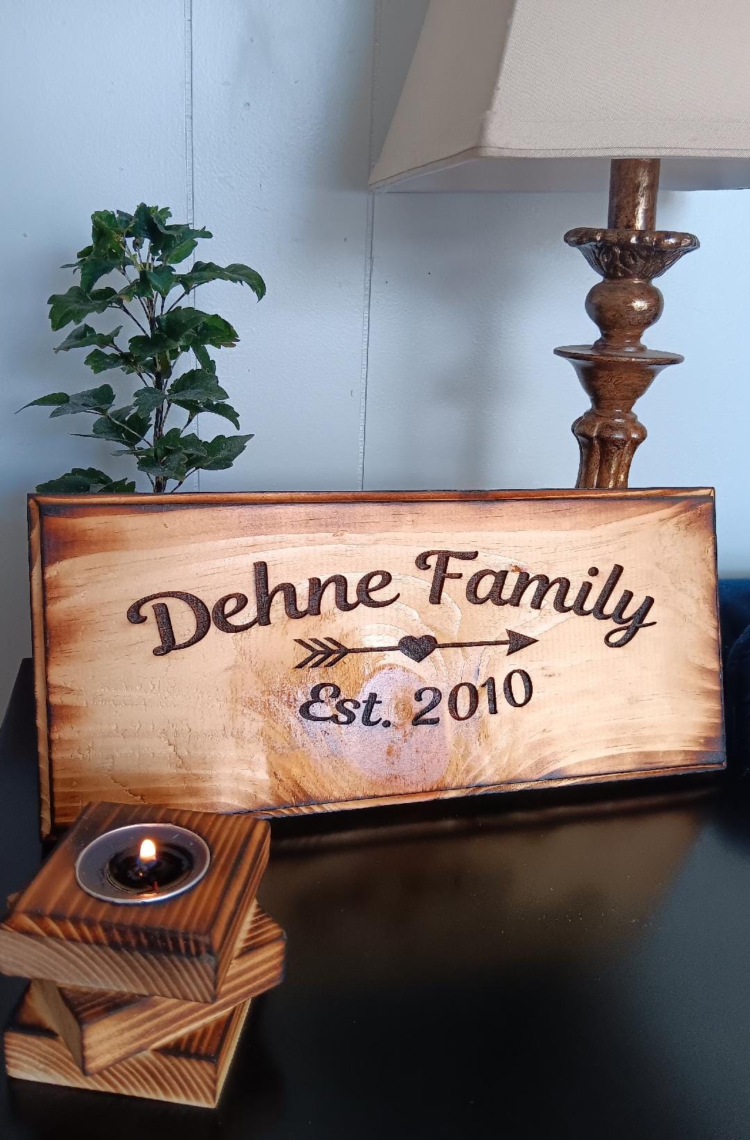 Personalized Engraved Wood Family Est Year Sign, Custom Laser Engraved ...