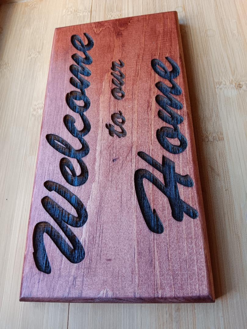 Engraved Wood Welcome Sign, Laser Engraved Sign, Rustic Welcome Sign ...