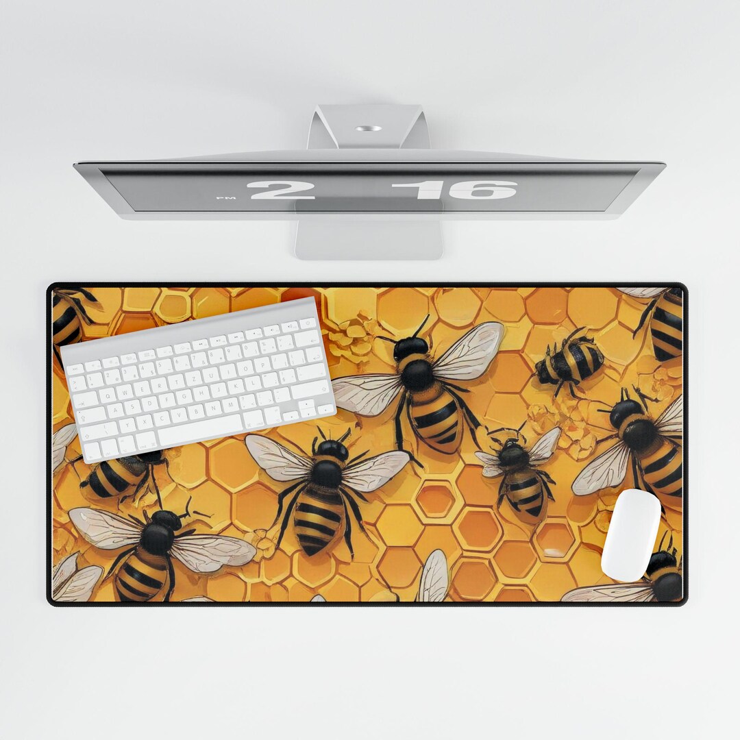 Beekeeping-themed Desk Mat | Perfect for Home Office, Gift for Nature ...