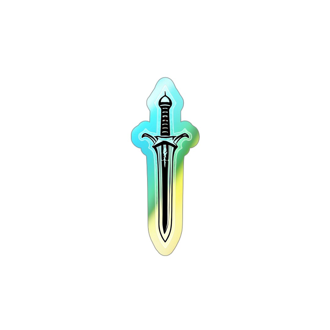 Holographic Sword Stickers - Unique Waterproof Decals, Perfect for ...