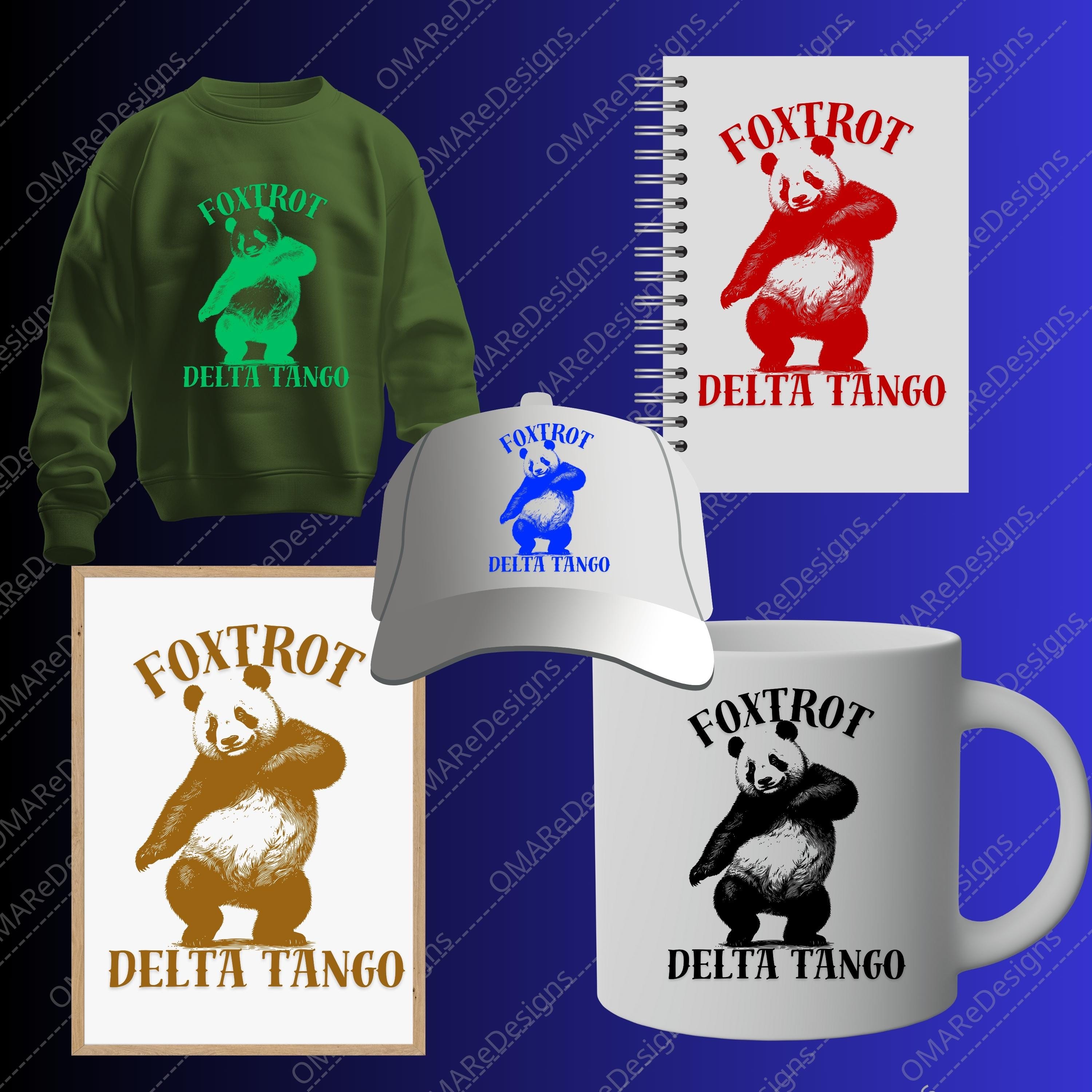 Foxtrot Delta Tango Panda SVG PNG Eps Pdf Ai Digital Download | Dab ...