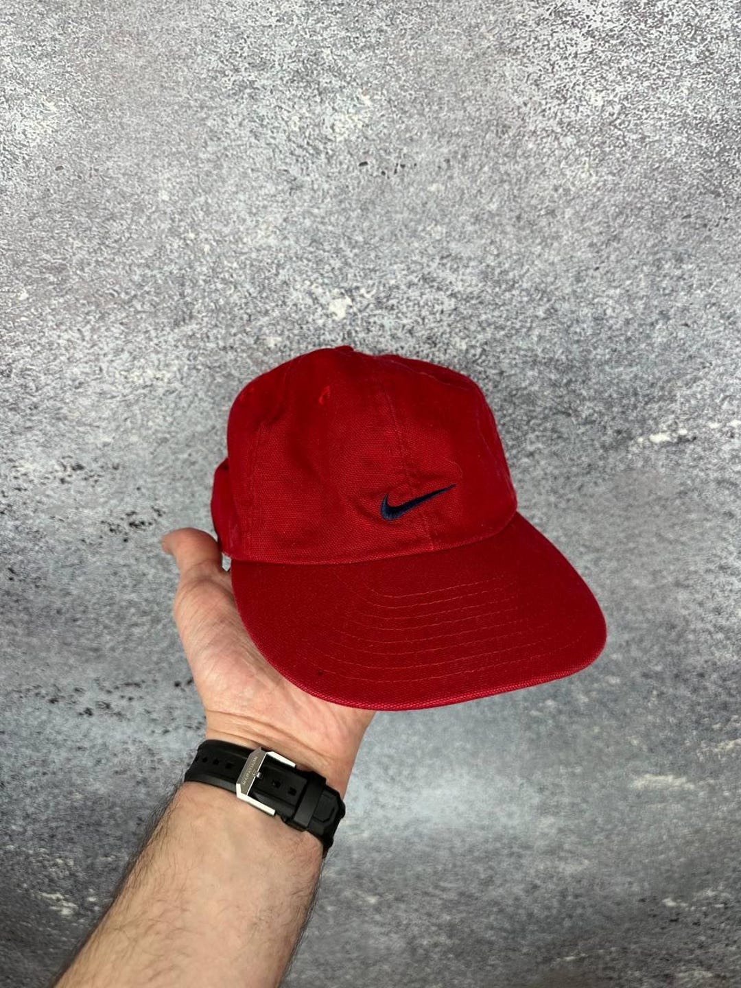 Iconic 90s Nike Red Snapback Cap Vintage Swoosh Logo, Bold Retro ...