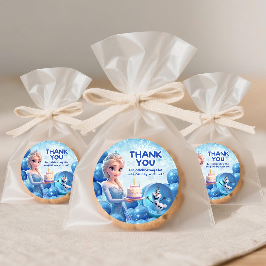 Frozen Thank You Stickers Printable: Elsa Birthday Party Favor Labels ...