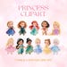Watercolor Princess Clipart Set: Party Decorations (instant Download ...