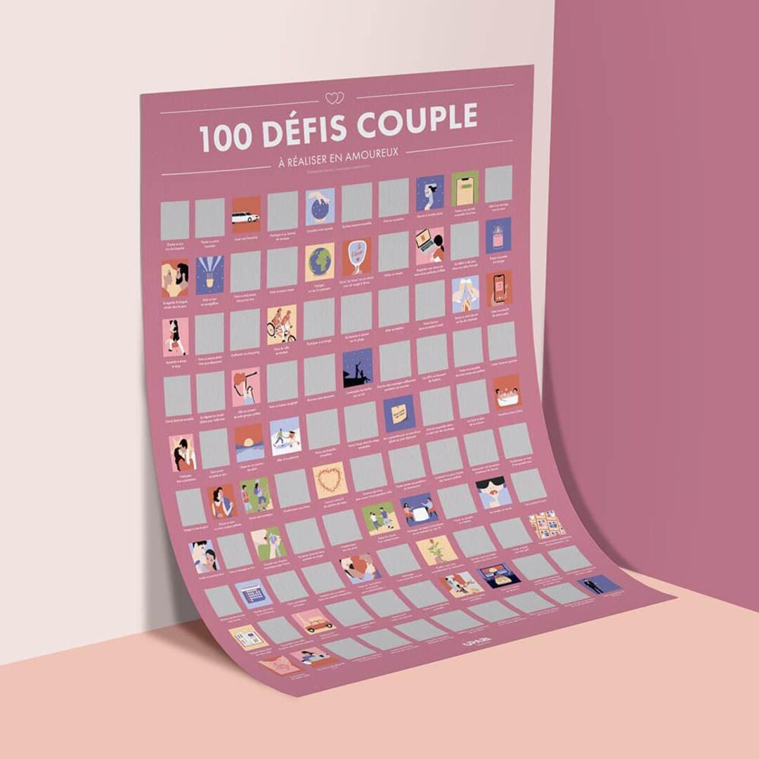 Scratch-off Poster: 100 Couple Challenges to Do Together - Etsy