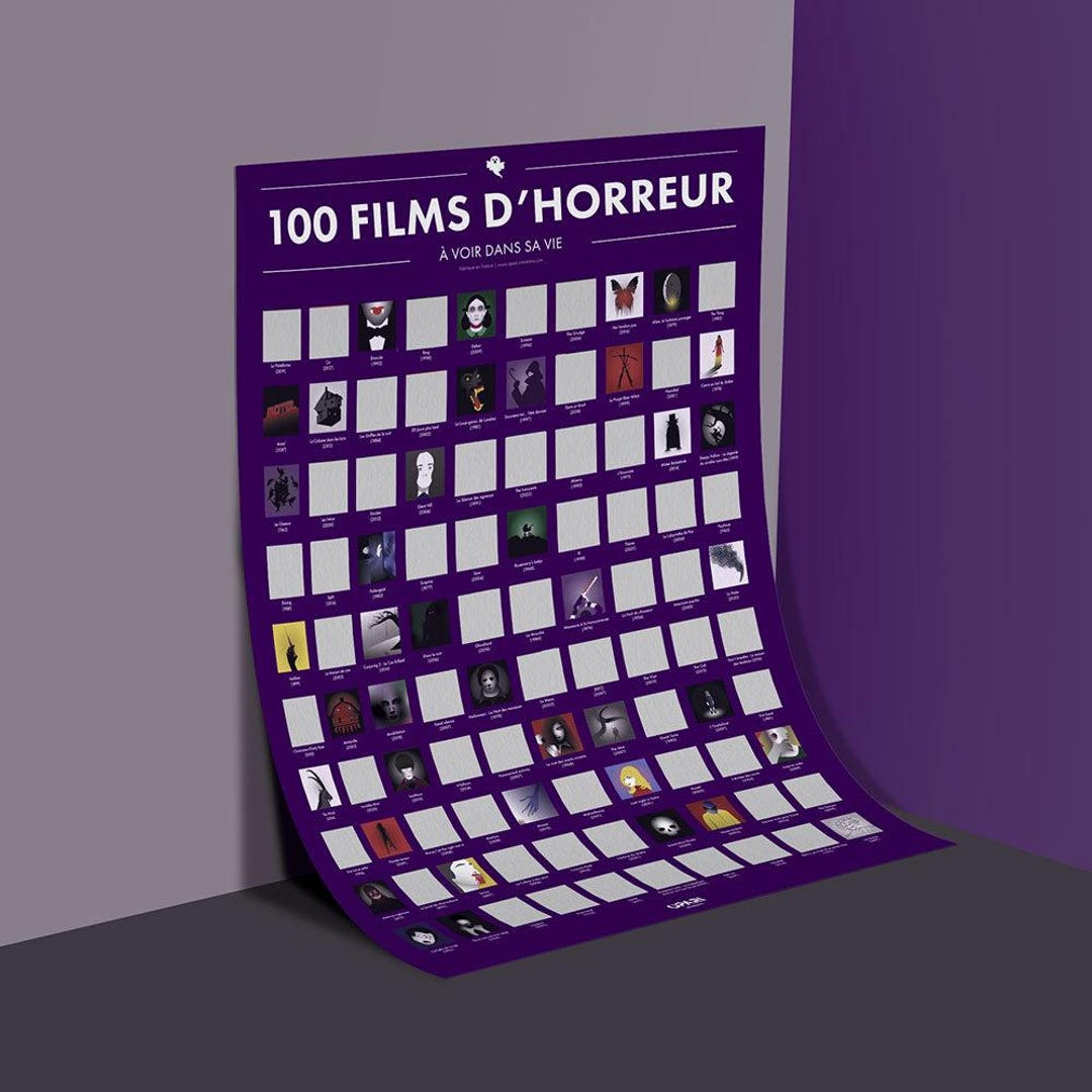 Scratch Poster 100 Horror Movies to Watch in Your Lifetime - Etsy UK