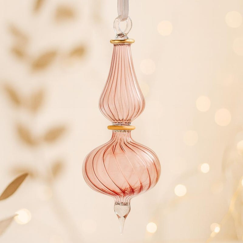 Pink Ribbed Glass Tree - Etsy