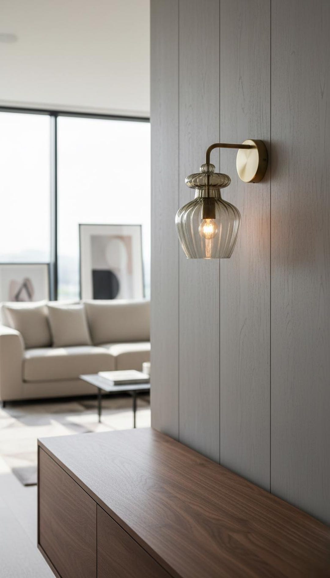 Blown Glass Wall Sconce - Light Fixtures - Mid-century Modern Bedside ...