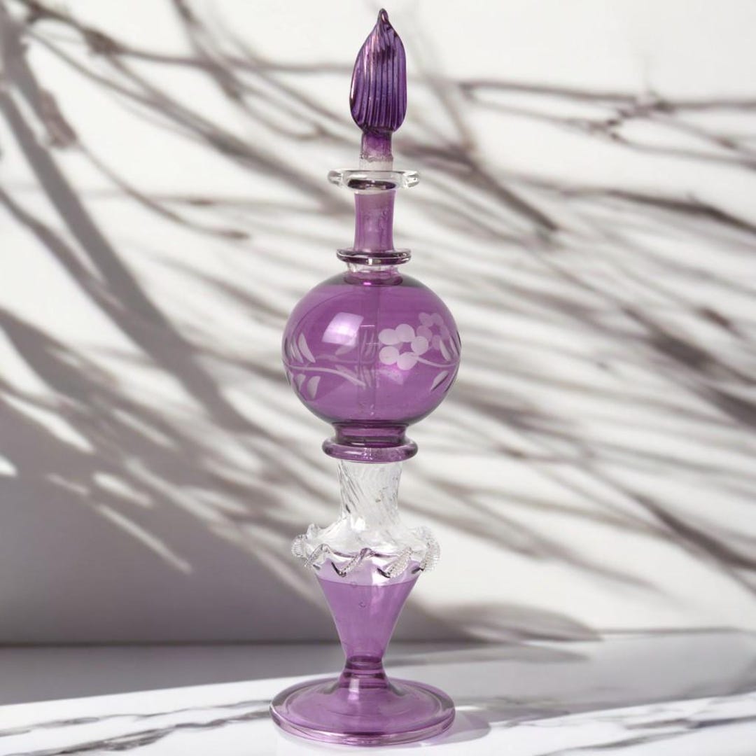 Decorative Glass Refillable Fragrance Decanter | Unique Hand-painted ...