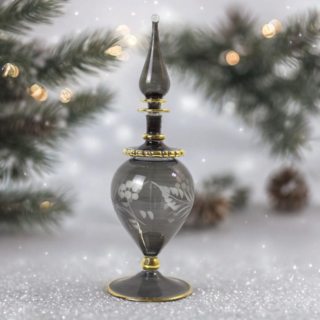Hand Blown Glass Perfume Bottle | Egyptian Fragrance Decanter With ...