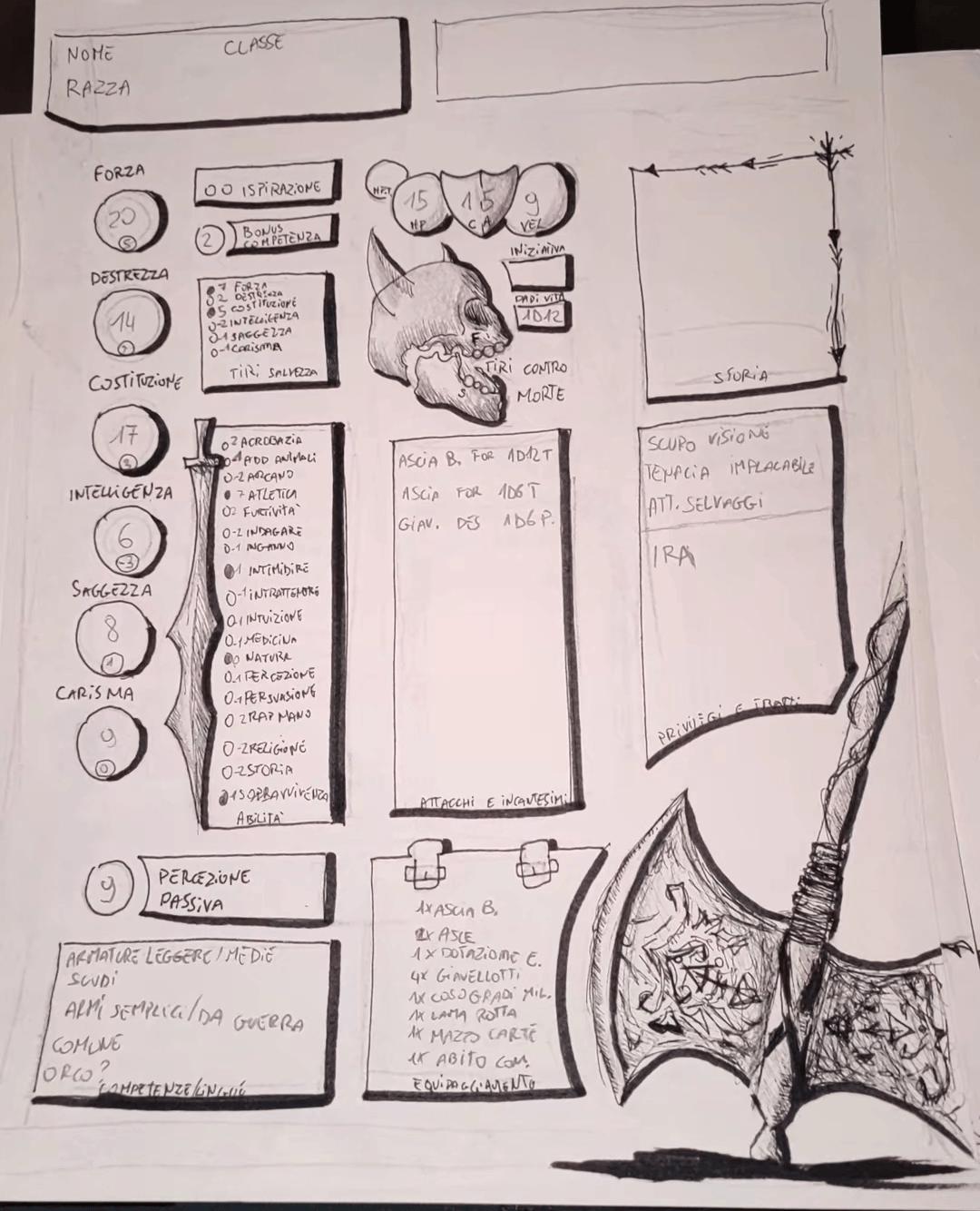 Custom D&D Character Sheet, Personalized TTRPG Sheet, Dnd, PDF, Fantasy ...