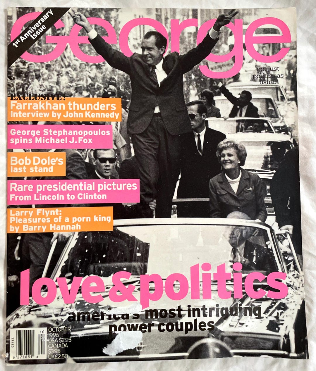 GEORGE MAGAZINE - Richard Nixon (oct 1996) - 1st Anniversary Issue Vg ...