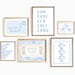 Blue Preppy Beach Prints Set of 6, Trendy Coastal Wall Art, Beachy Wall ...