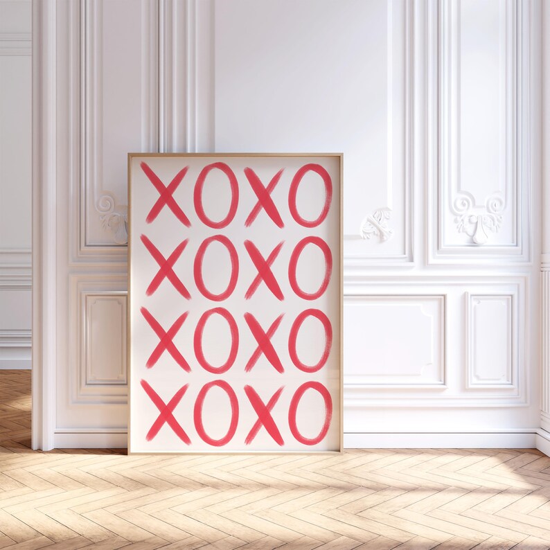 Valentines Day Printable Wall Art Set of 3: Trendy Retro Valentines ...