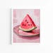 Colorful Watermelon Wall Art Painting | Pastel Pink Kitchen Print ...