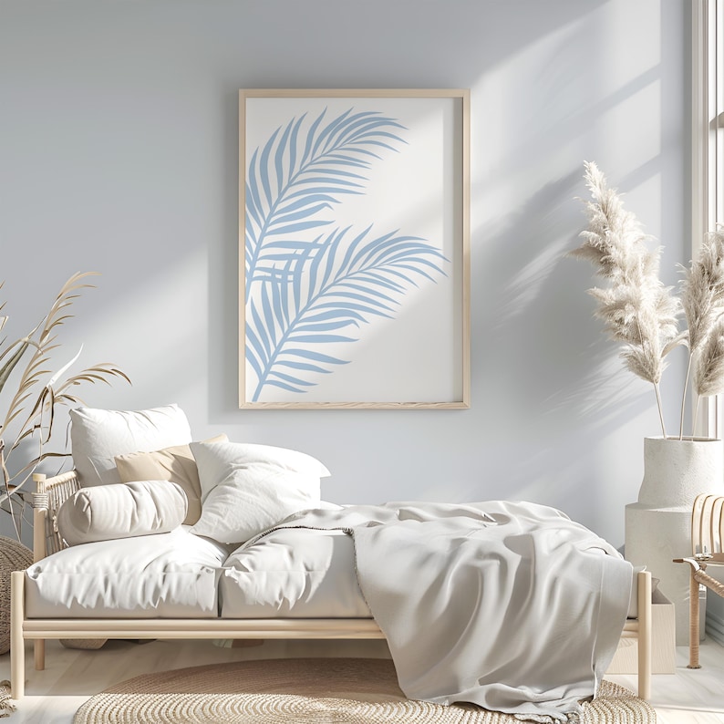 Blue Preppy Beach Prints Set of 6, Trendy Coastal Wall Art, Beachy Wall ...