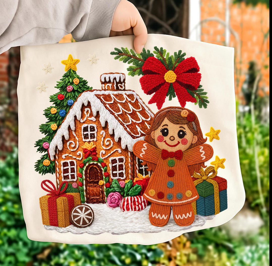 Gingerbread Girl Christmas PNG, Crochet Style (digital Download) - Etsy