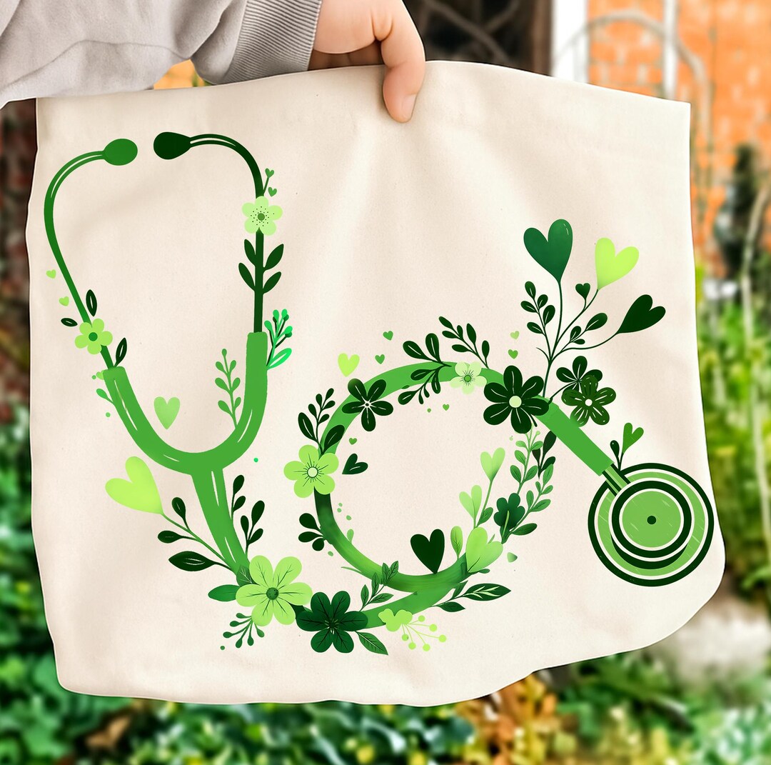 St Patrick's Nurse Stethoscope PNG, Retro Patty Day Floral Nurse Design ...